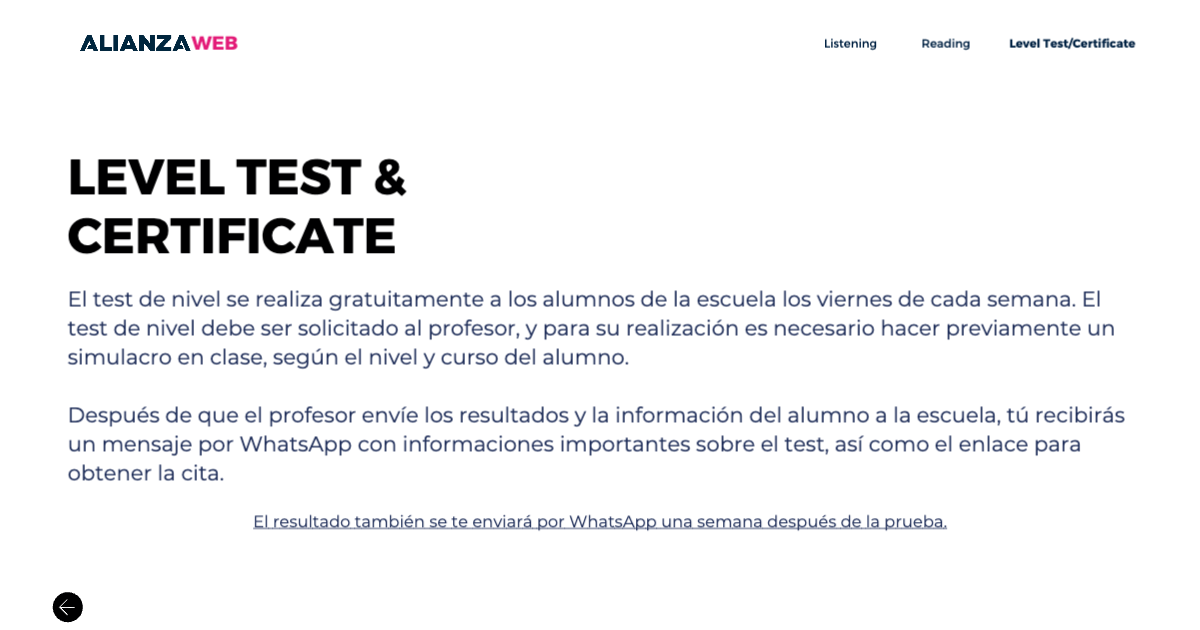 Level Test & Certificate